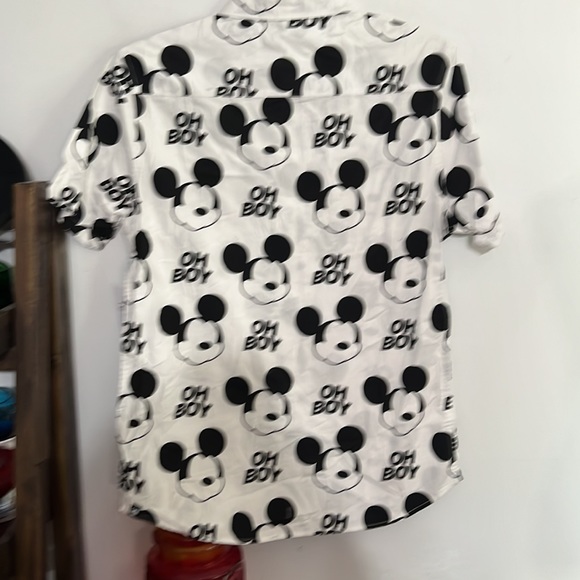 Neff | Shirts | Disney X Neff Mickey Mouse Head Aop Button Front Shirt ...